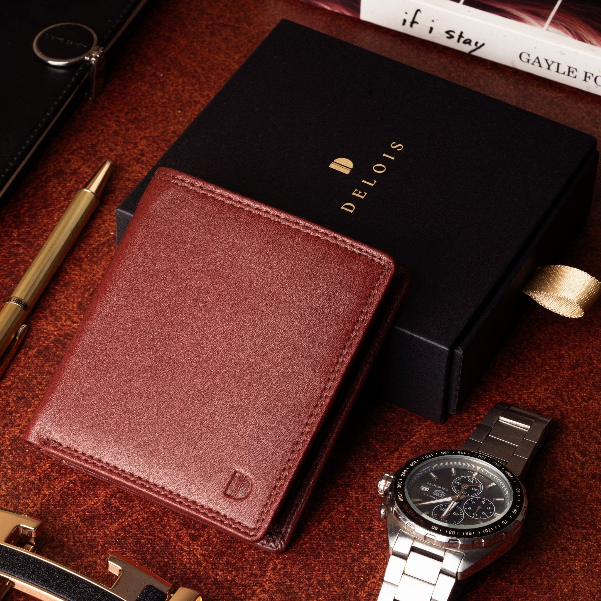 RFID WALLET SCARLET BROWN – Delois